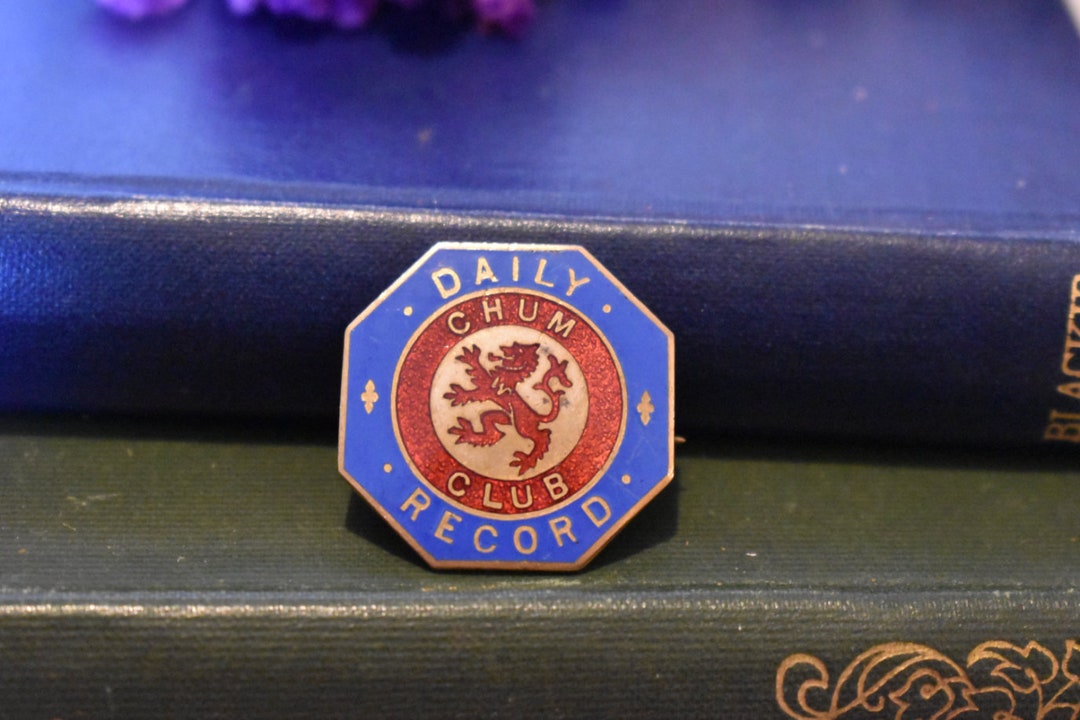 1920s Chum Club Badge Gorgeous Antique Glasgow Daily Record Kid's Club ...