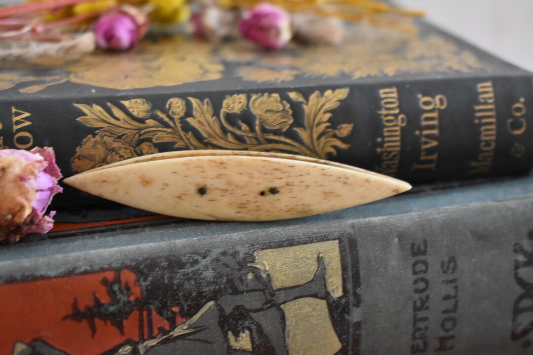 Antique Tatting Shuttle - Beautiful Large Georgian Bovine Bone With ...
