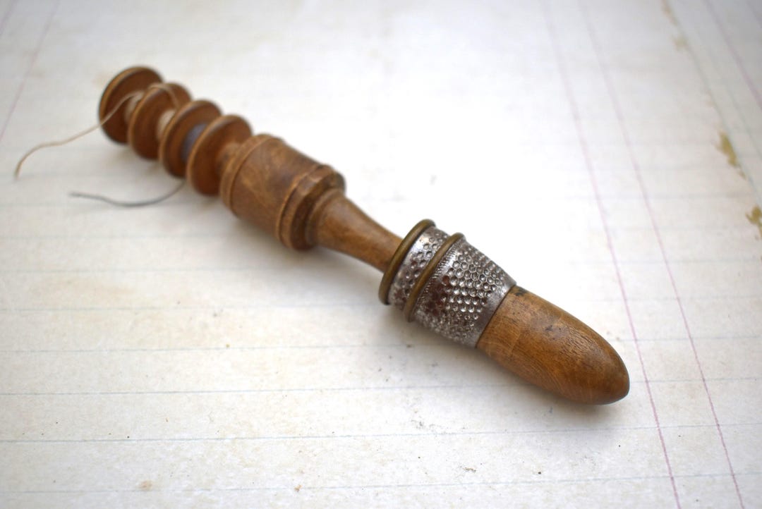 Antique Treen Sewing Etui: Victorian Multi Tool With Thimble & Spool - Etsy