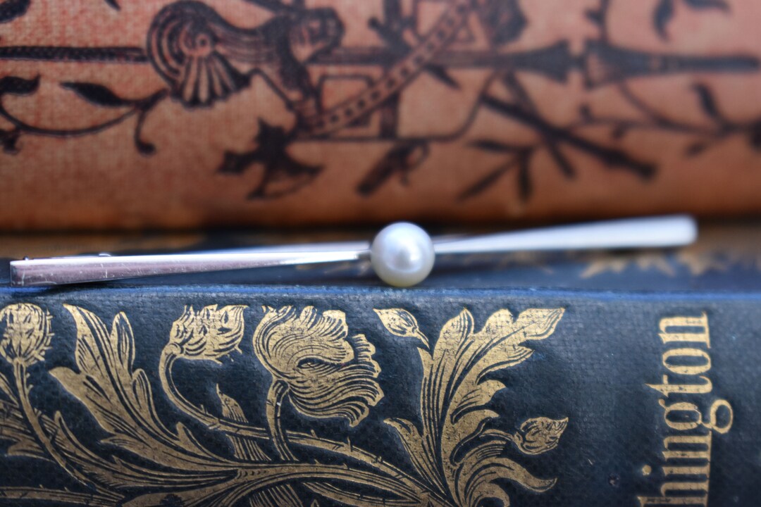 Antique Pearl Bar Brooch Gorgeous Fine Quality With Trombone - Etsy ...