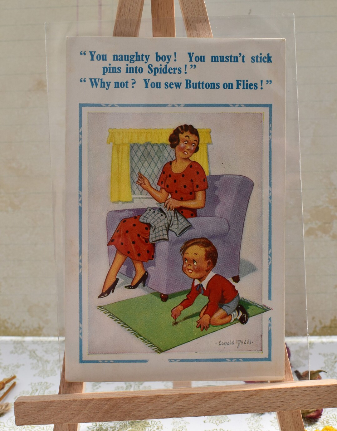 Cheeky Donald Mcgill Postcard - Gorgeous Antique Comedy Risque - Etsy