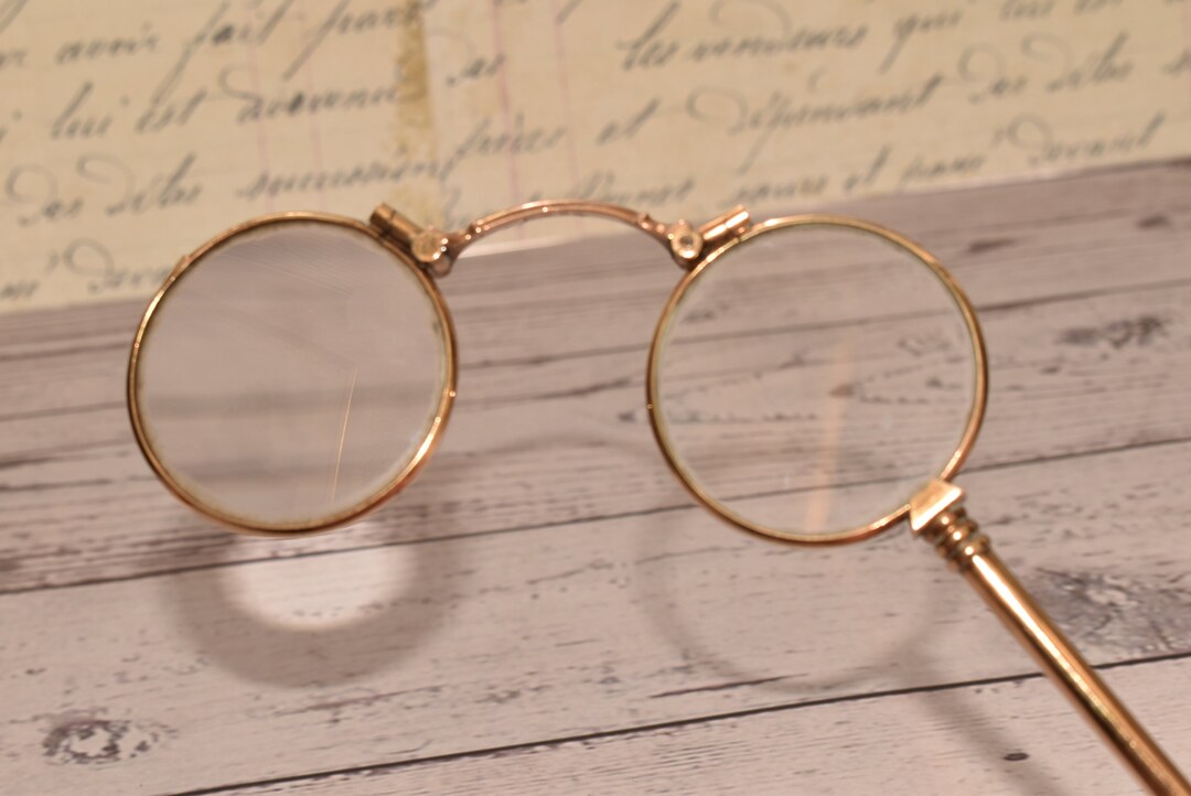 14 Ct Rolled Gold Victorian Lorgnette Beautiful Antique Spring Loaded ...