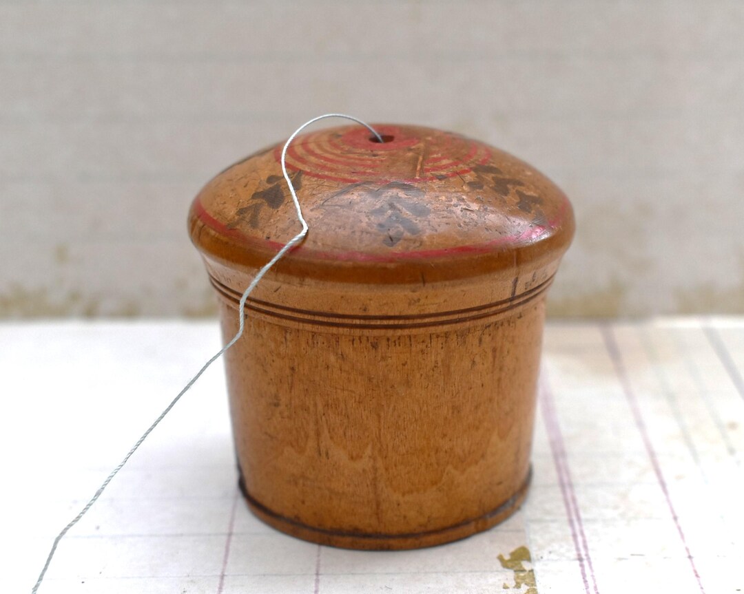 Antique Thread Box Gorgeous Victorian Decorative Folk Art With Thread ...