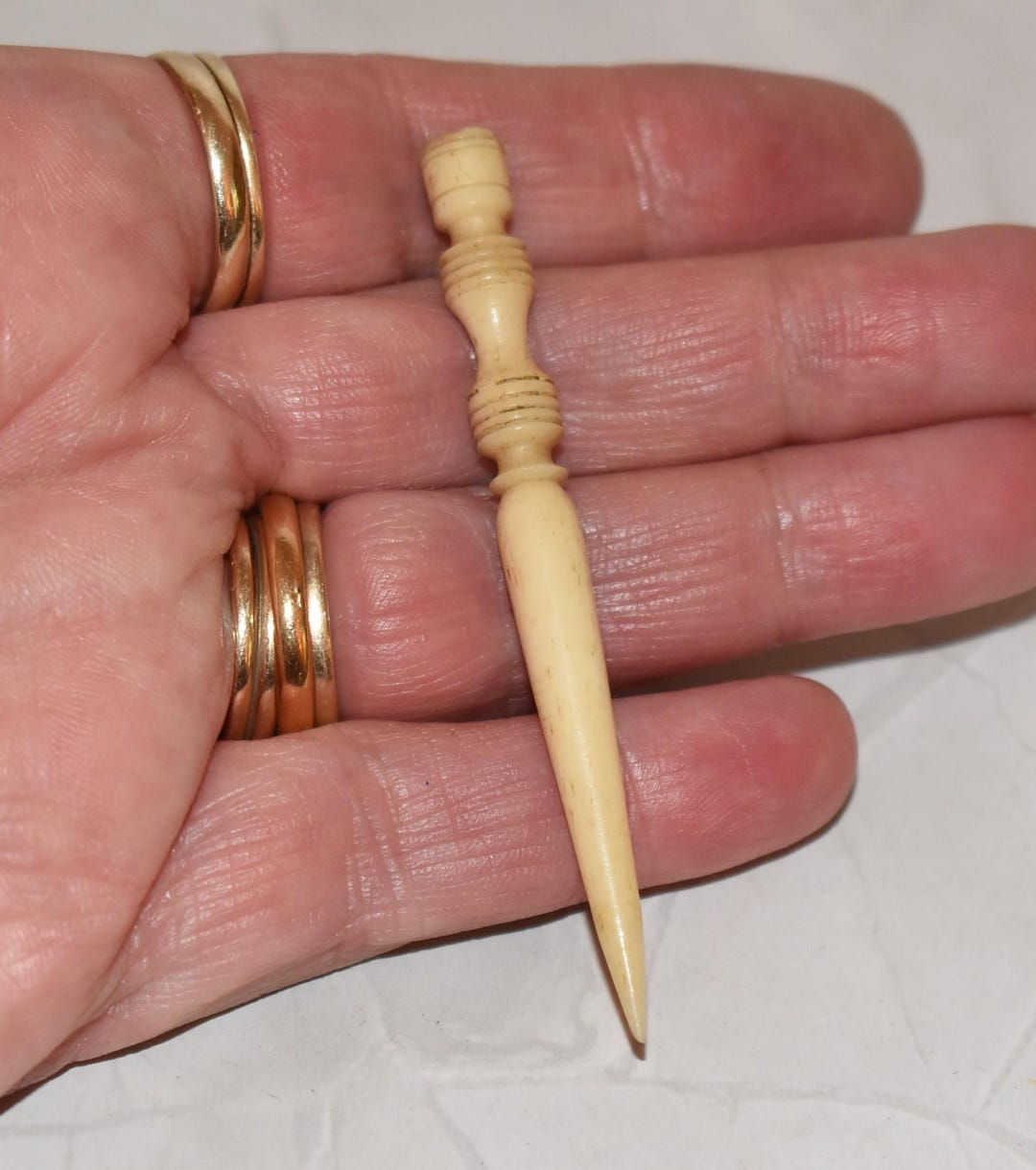 Antique Bovine Bone Sewing Awl Stiletto Tool: Georgian Era Collectible ...