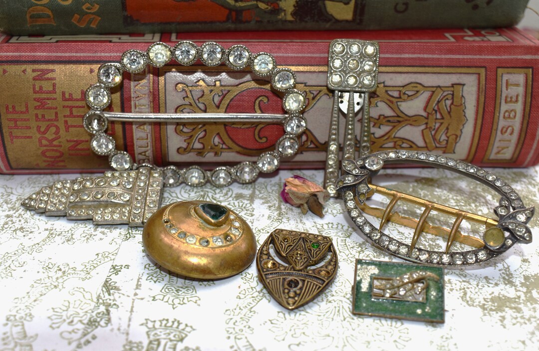 Antique Buckle Collection Gorgeous Victorian/edwardian Dress Clips and ...