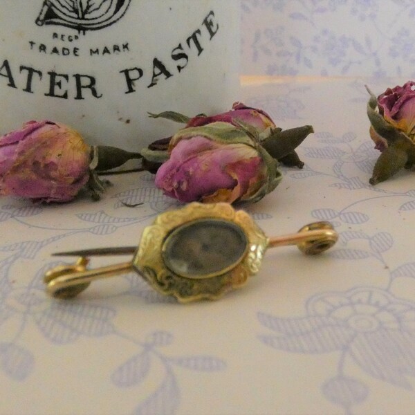 Antique Victorian Hair Brooch - Etsy
