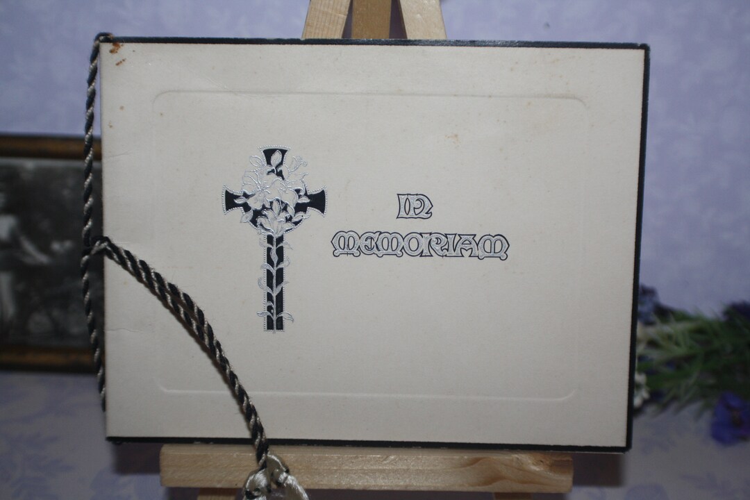 Antique Funeral Card Memorial 1939 Gorgeous Ribboned With - Etsy