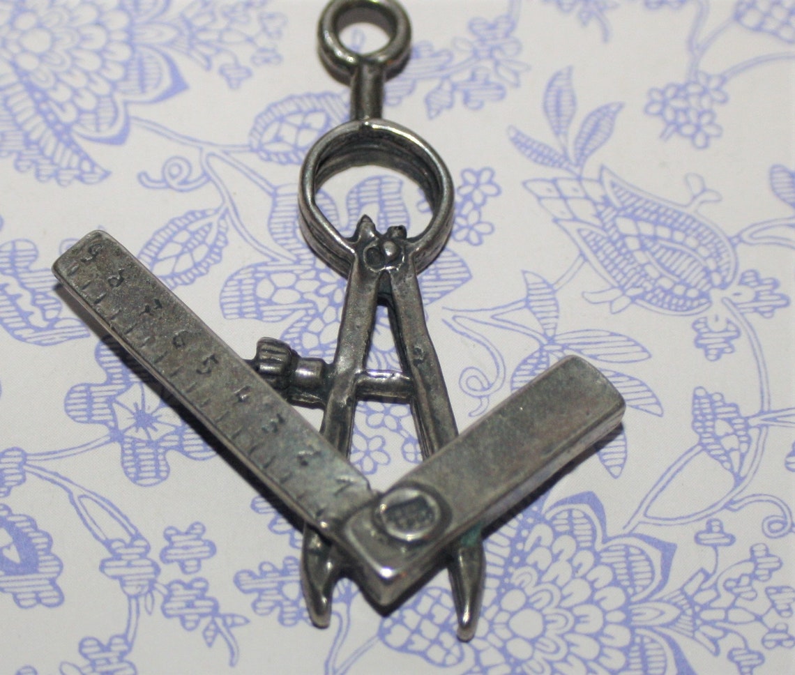 Drawing Compass & Rulers Freemason Symbol Gorgeous Vintage - Etsy