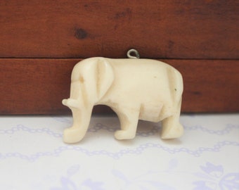 Carved Bone Elephant | Etsy