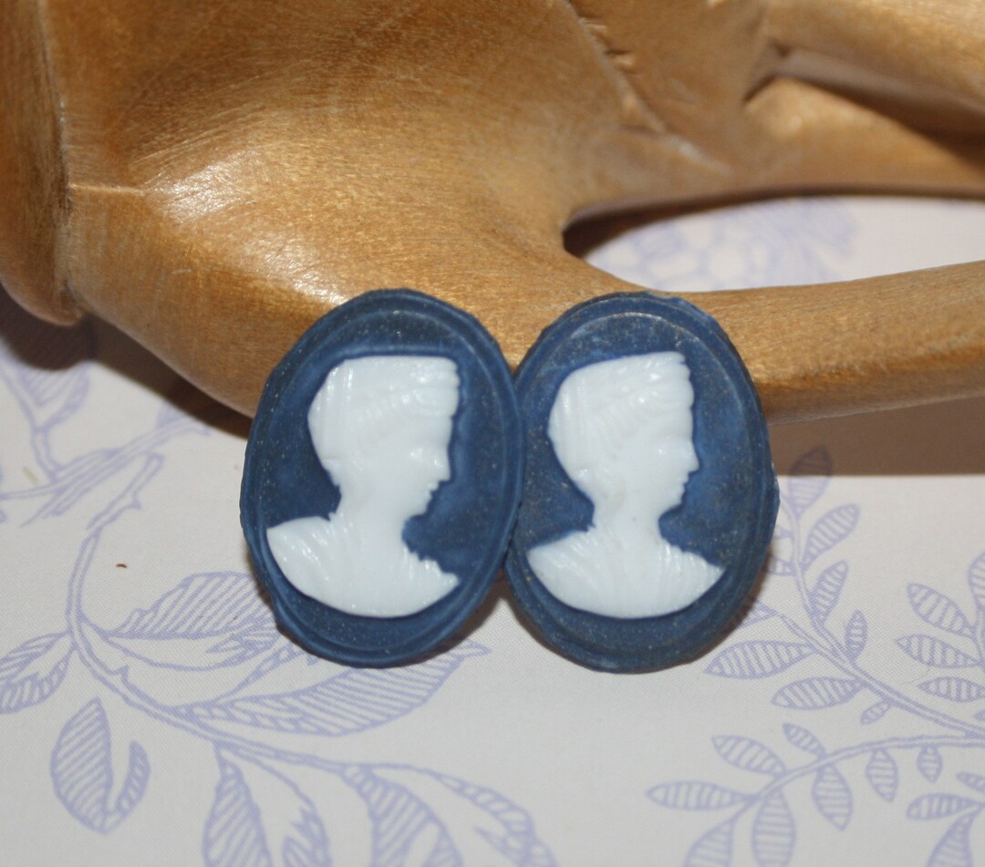 Pair Ceramic Cameos to Mount Beautiful Miniature Panels - Etsy