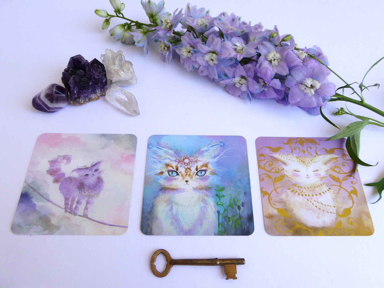 Spirit Cats Oracle Deck Inspirational Card Deck Tarot | Etsy