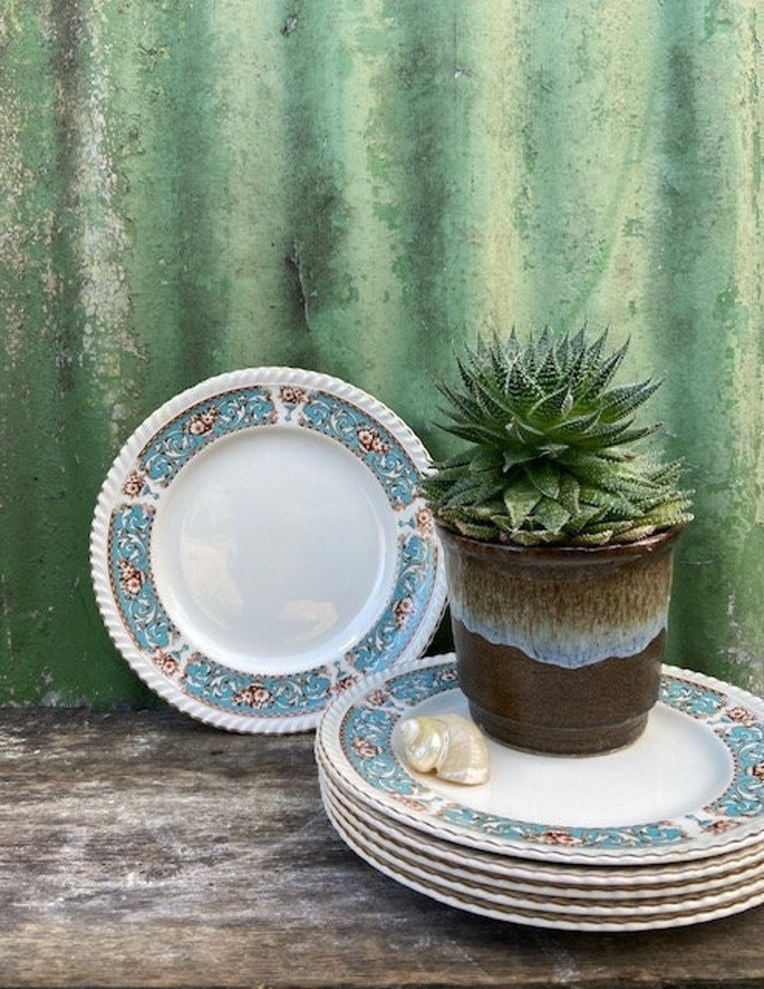 Set of 6 Vintage Plates Patterned Traditional English Bone - Etsy UK