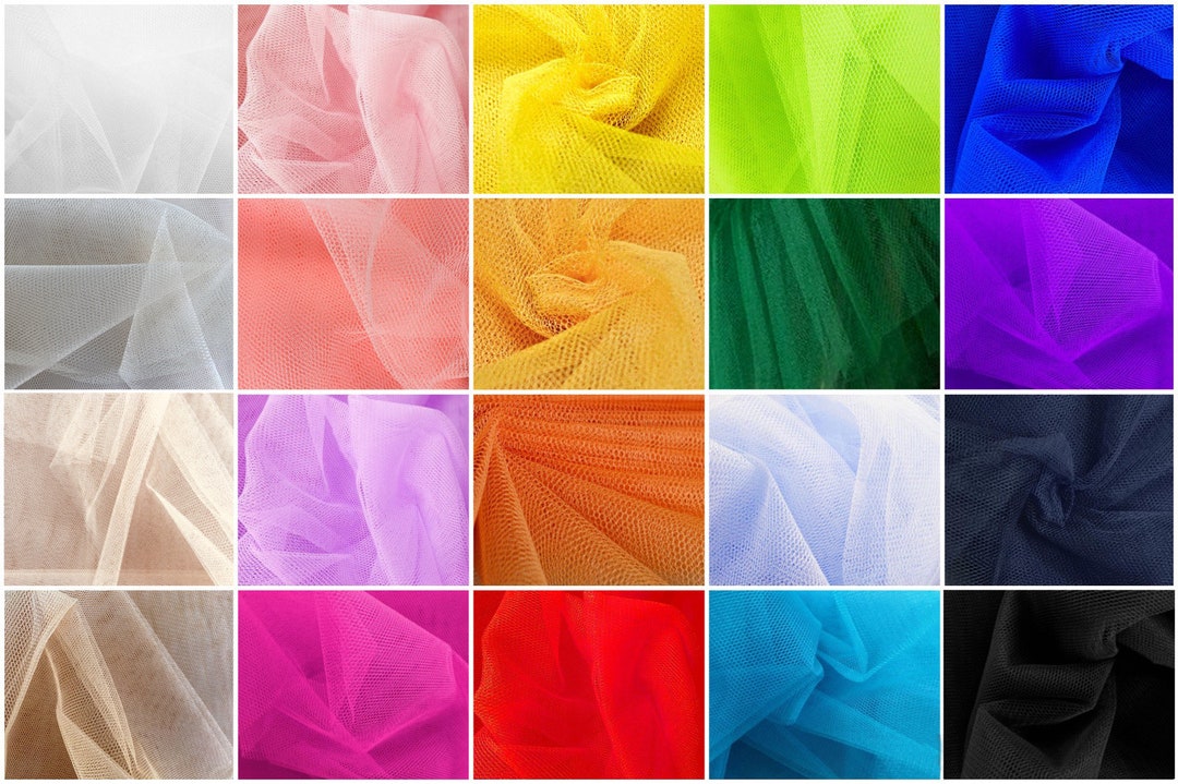 Tulle 24 Colors to Choose From / Tulle Fabric Mesh Fabrics - Etsy