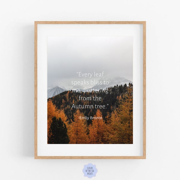 Bronte Poem Autumn - Etsy