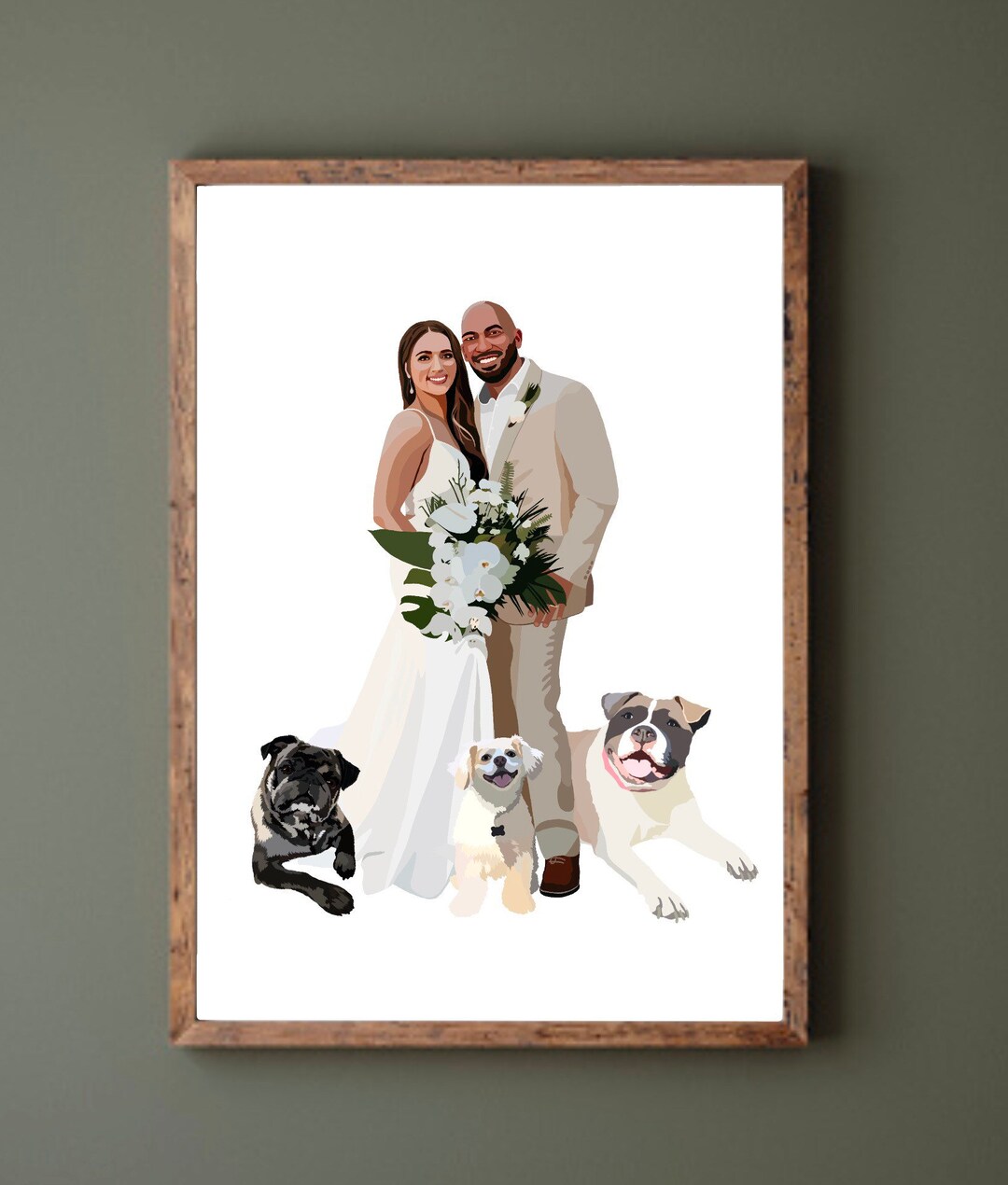 Custom Digital Wedding Prints Wedding Portraits Anniversary Gift ...