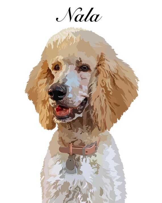 Custom Pet Portrait Digital Prints Gift for Cat and Dog | Etsy