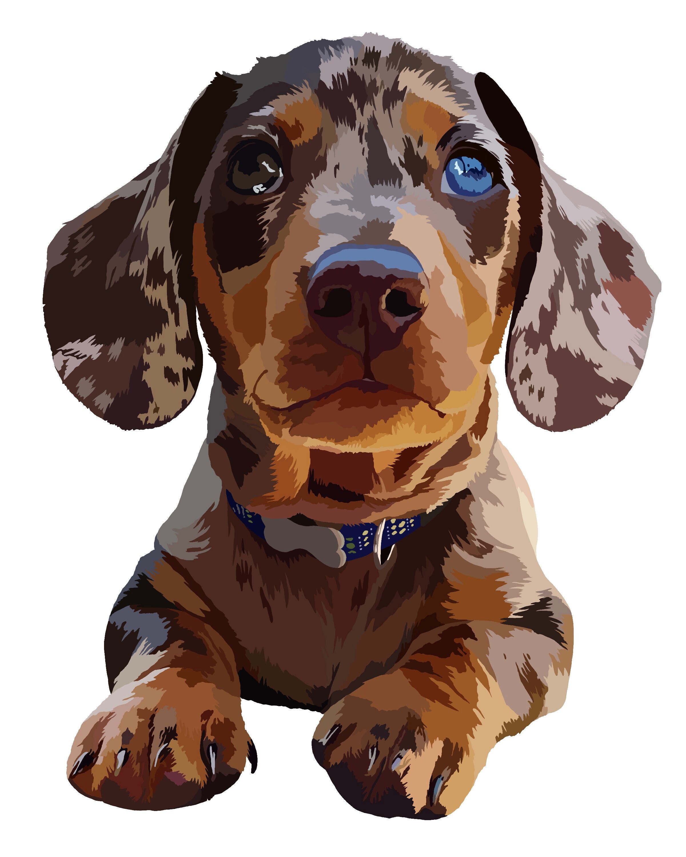 Custom Pet Portrait Digital Prints Gift for Cat and Dog - Etsy