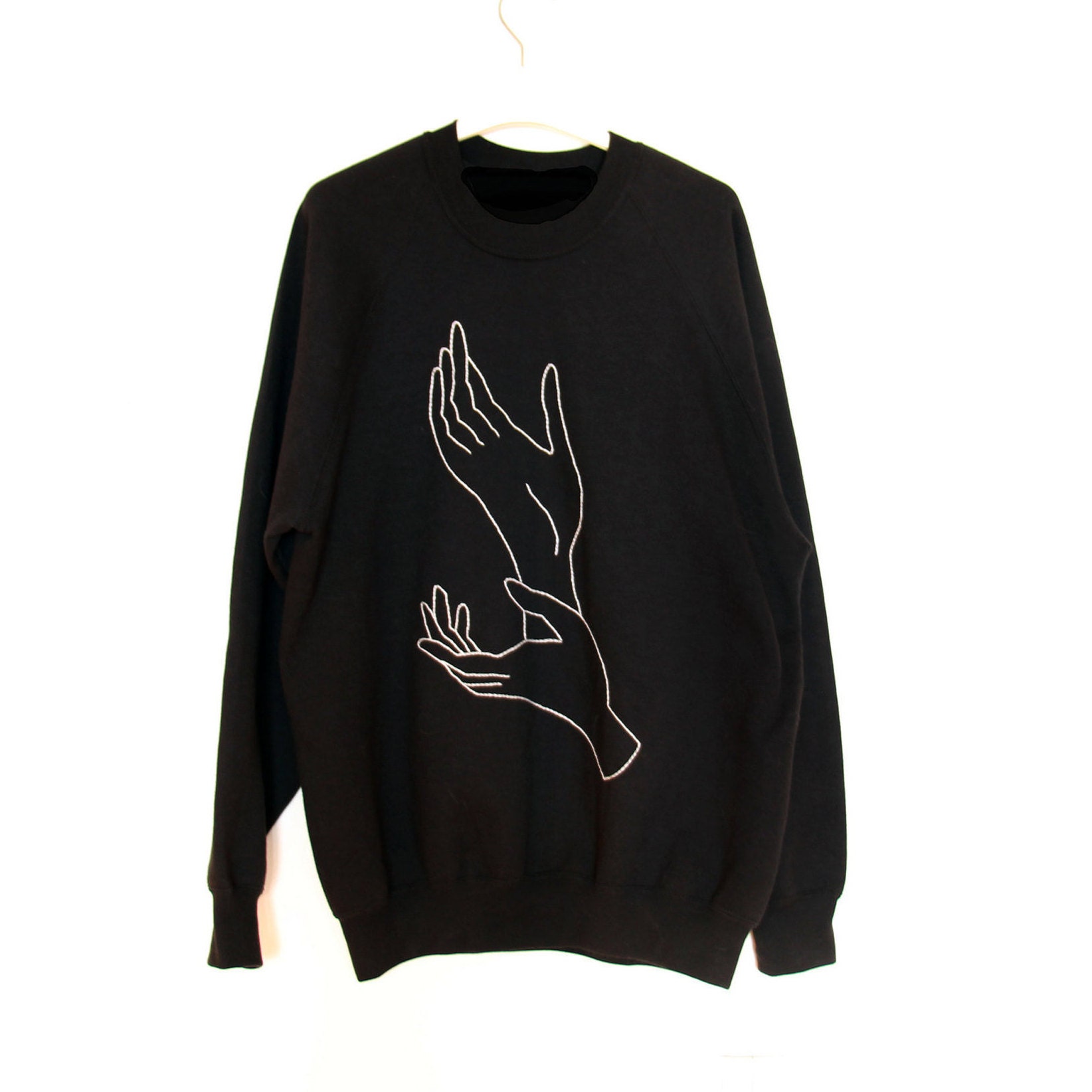 Custom Hand Embroidered Black Sweater With 'twin Peaks' Laura's Palmer ...