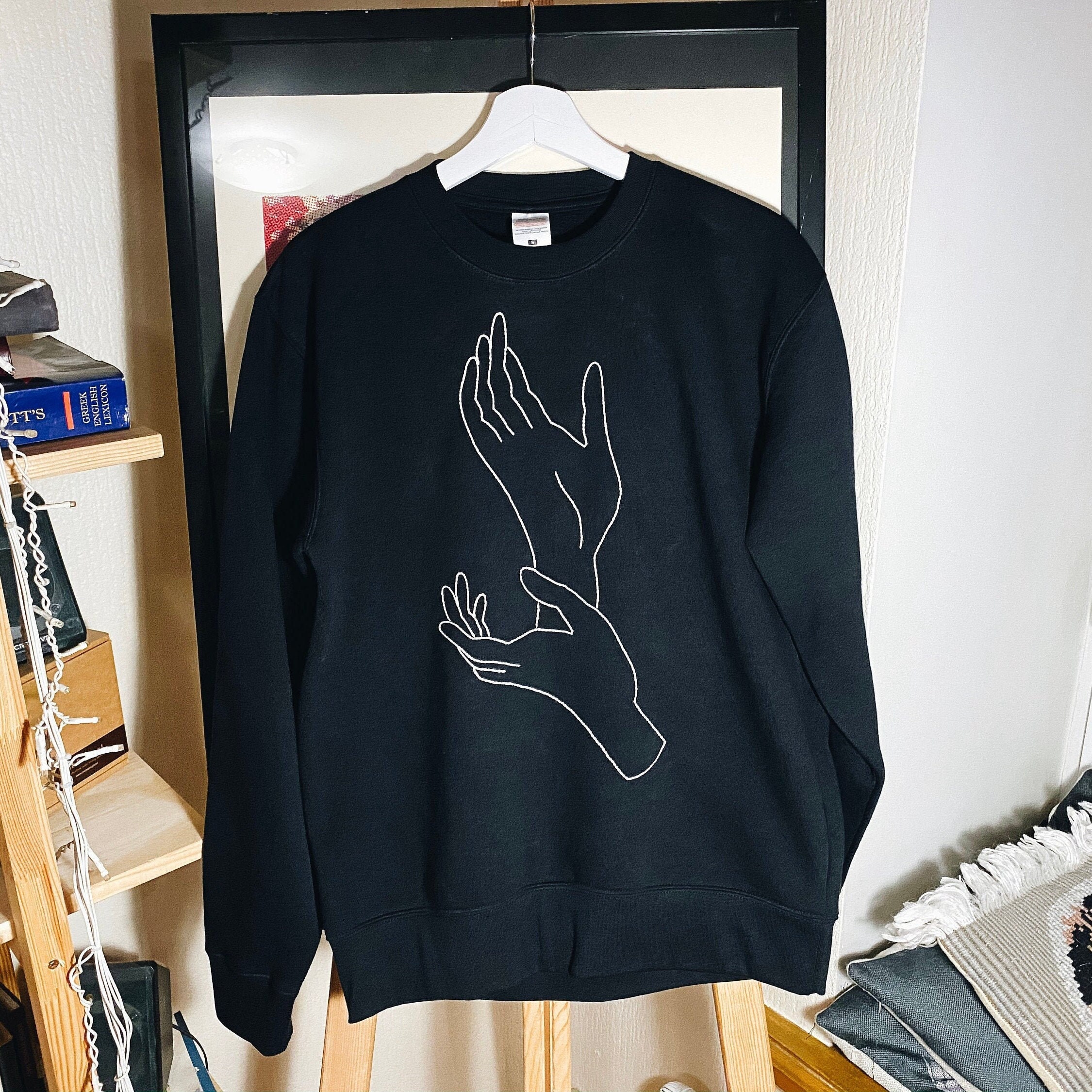 Custom Hand Embroidered Black Sweater With 'twin Peaks' Laura's Palmer ...