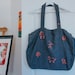 Hand Embroidered LINEN Tote Bag With Cave Neanderthal Prehistoric Art ...