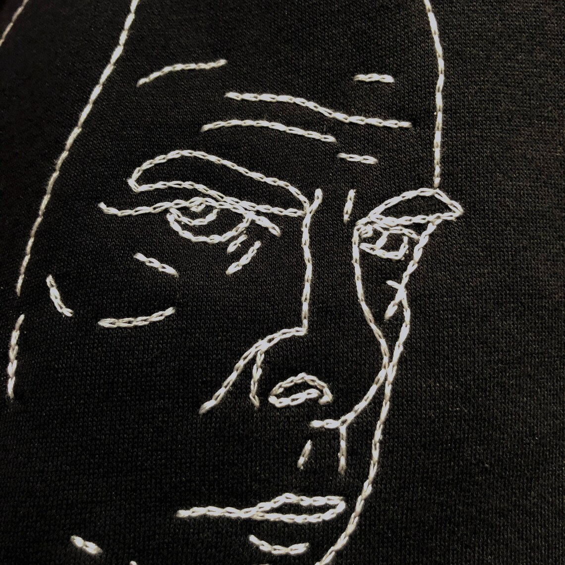 Hand Embroidered Sweatshirt With Nick Cave Showing Middle Finger ...