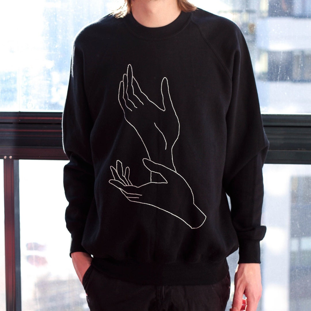 Custom Hand Embroidered Black Sweater With 'twin Peaks' Laura's Palmer ...