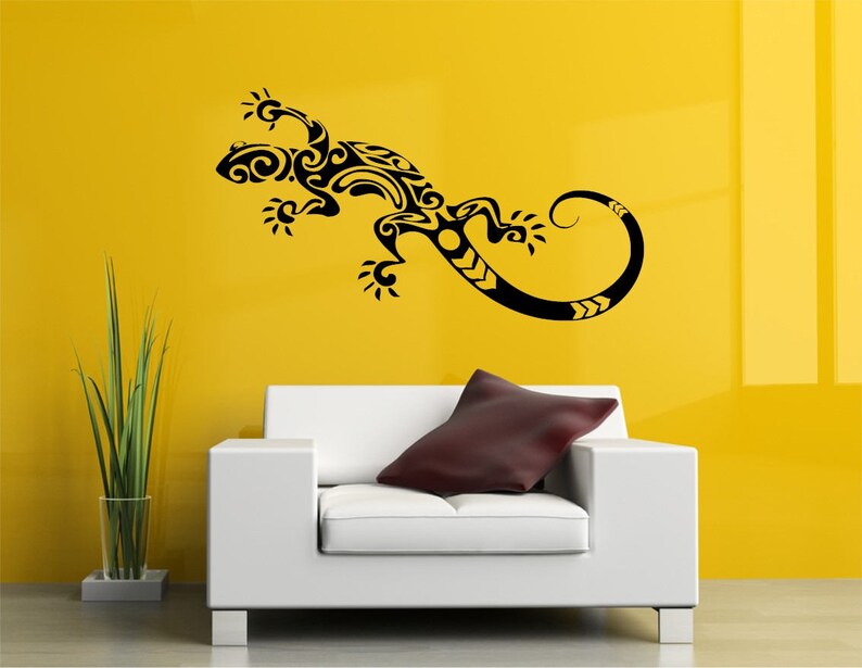 Gecko Lizard Wall Decal Vinyl Decor Nursery Decal Baby Wall Decal Art ...