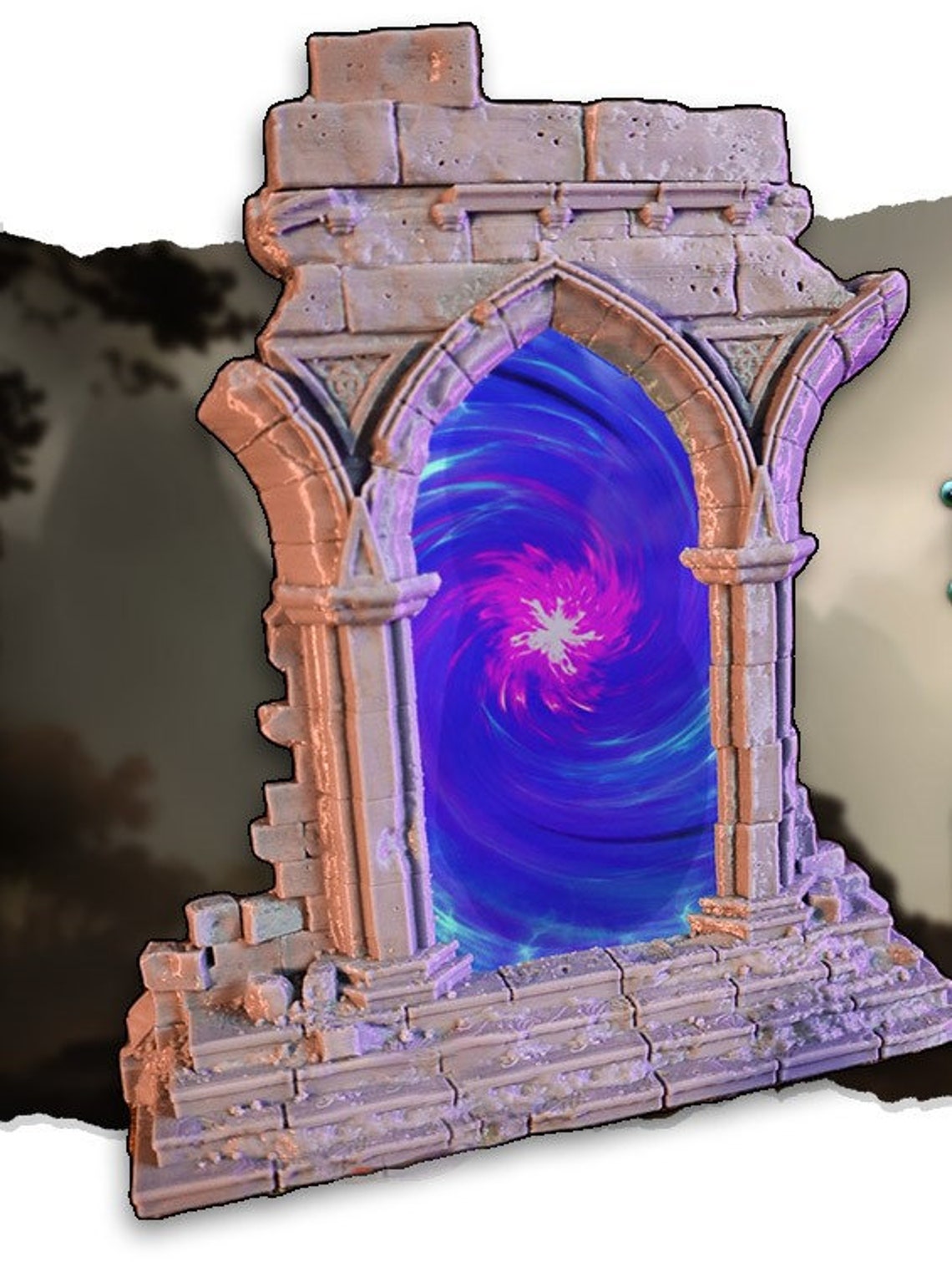Fantasy Gothic Ruin Animated Portal Scatter Terrain Tabletop Gaming D&D ...