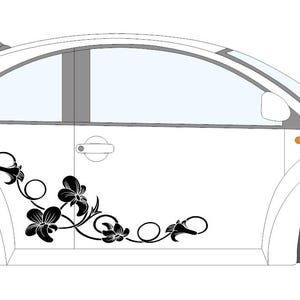 Floral Flower Swirl Car Decal Sticker Flower Car Decal 001 - Etsy