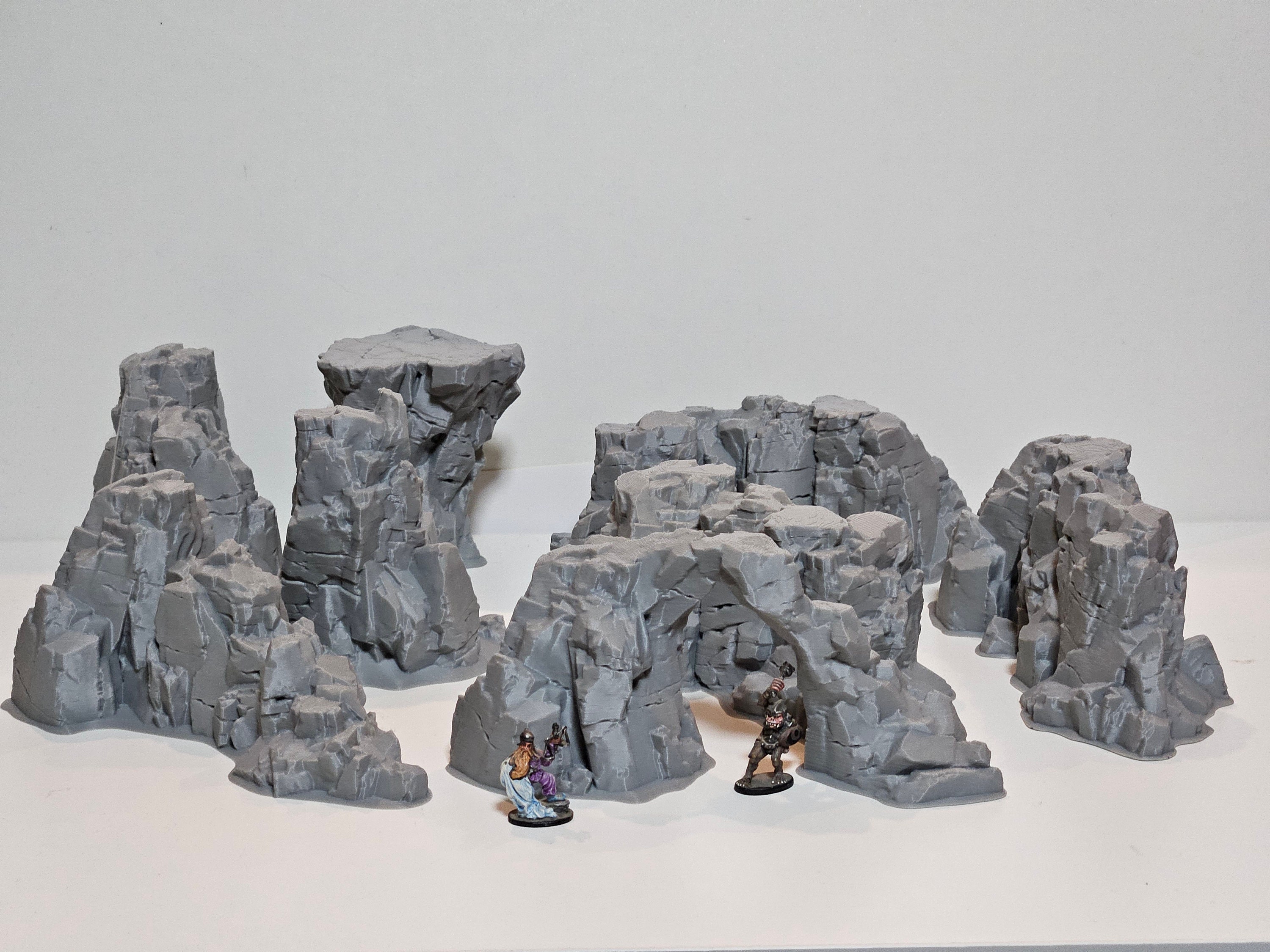 8 Xrocky Hills Rocky Arch Terrain Cliffs Wargame Tabletop Terrain Rocks ...