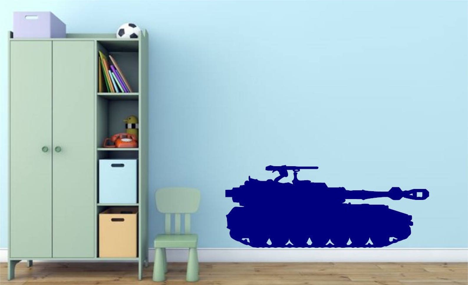 Large Army Tank Vinyl Wall Art Sticker Decal Boys Children Toys Play ...