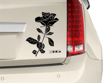 Floral Decal Flower Sticker Rose Car Sticker Car Window - Etsy