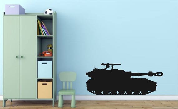 Large Army Tank Vinyl Wall Art Sticker Decal Boys Children | Etsy