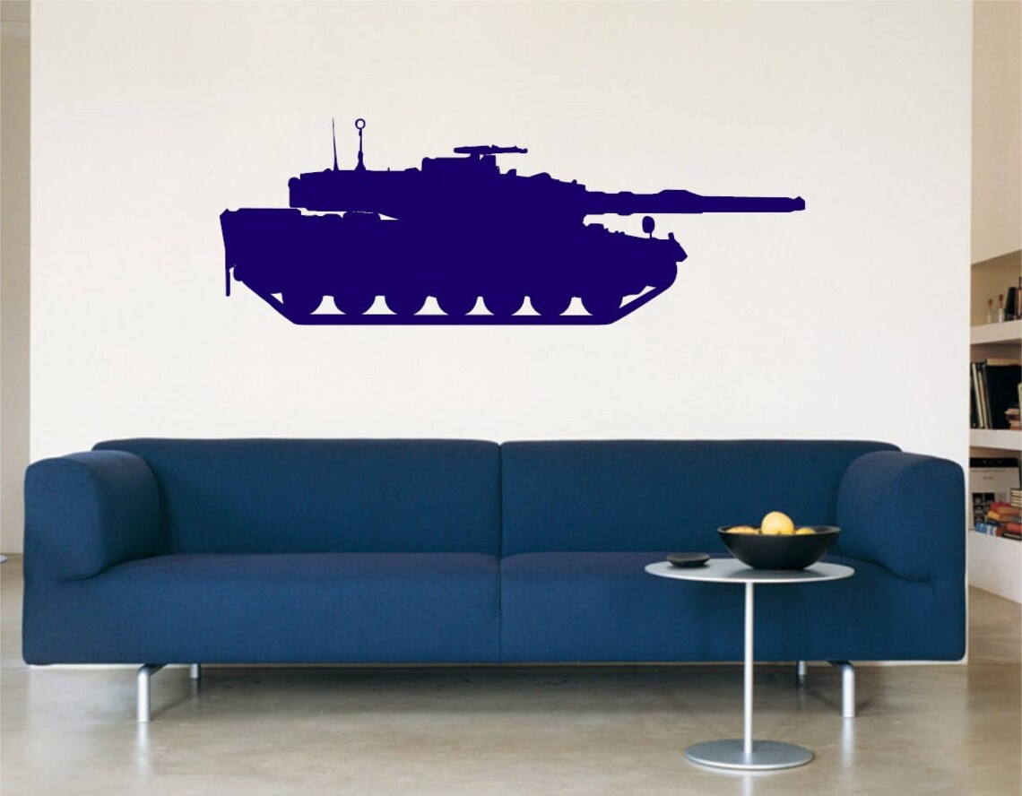 Large Army Tank Vinyl Wall Art Sticker Decal Boys Children Toys Play ...