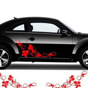Floral Flower Swirl Car Decal Sticker Flower Car Decal 001 - Etsy
