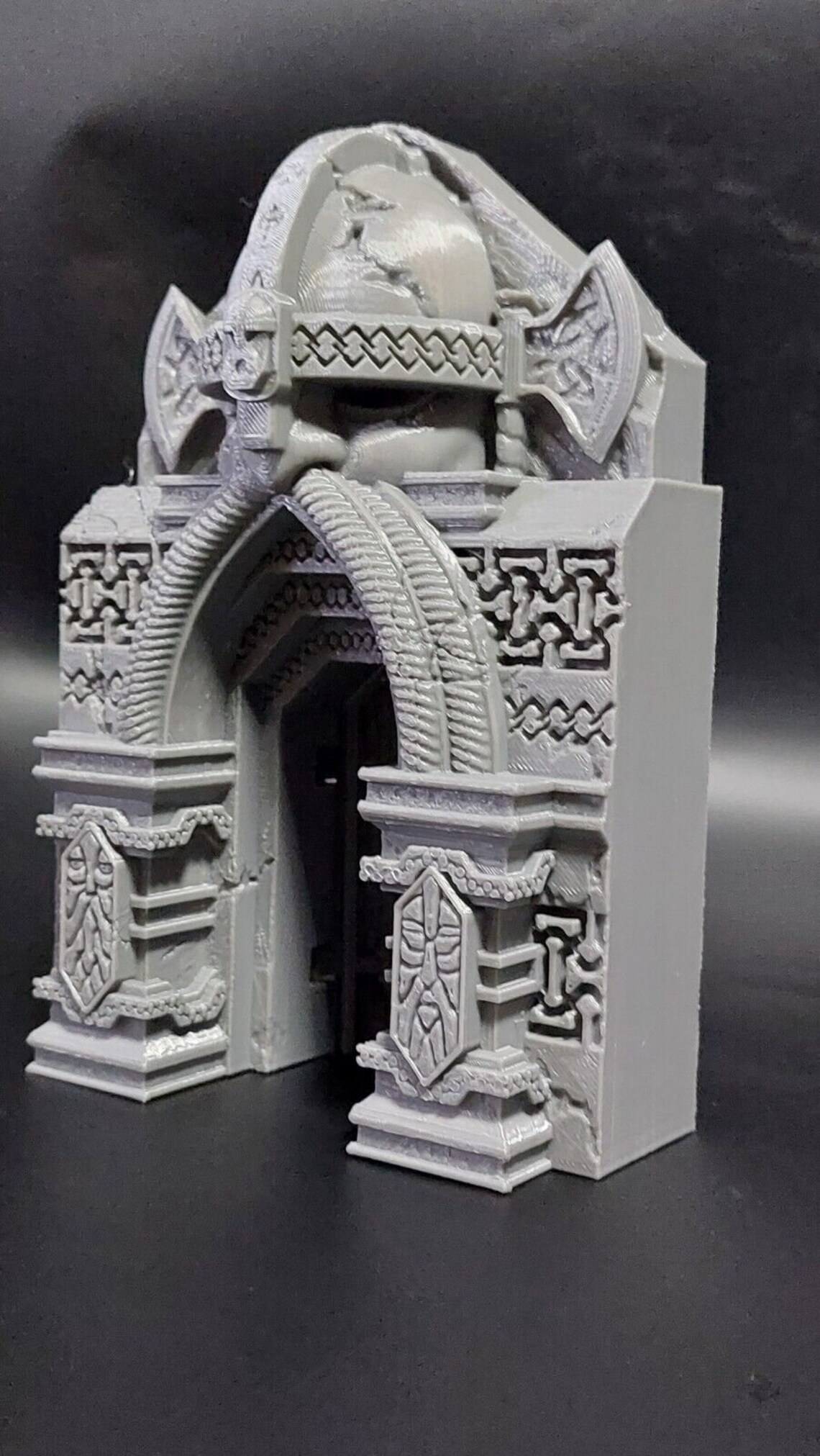 Dwarf Temple Gate With Light up Led / Dwarven Gate Printed Fantasy ...