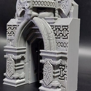 Dwarf Temple Gate With Light up Led / Dwarven Gate Printed Fantasy ...