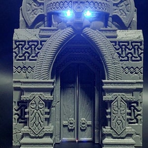 Dwarf Temple Gate With Light up Led / Dwarven Gate Printed Fantasy ...