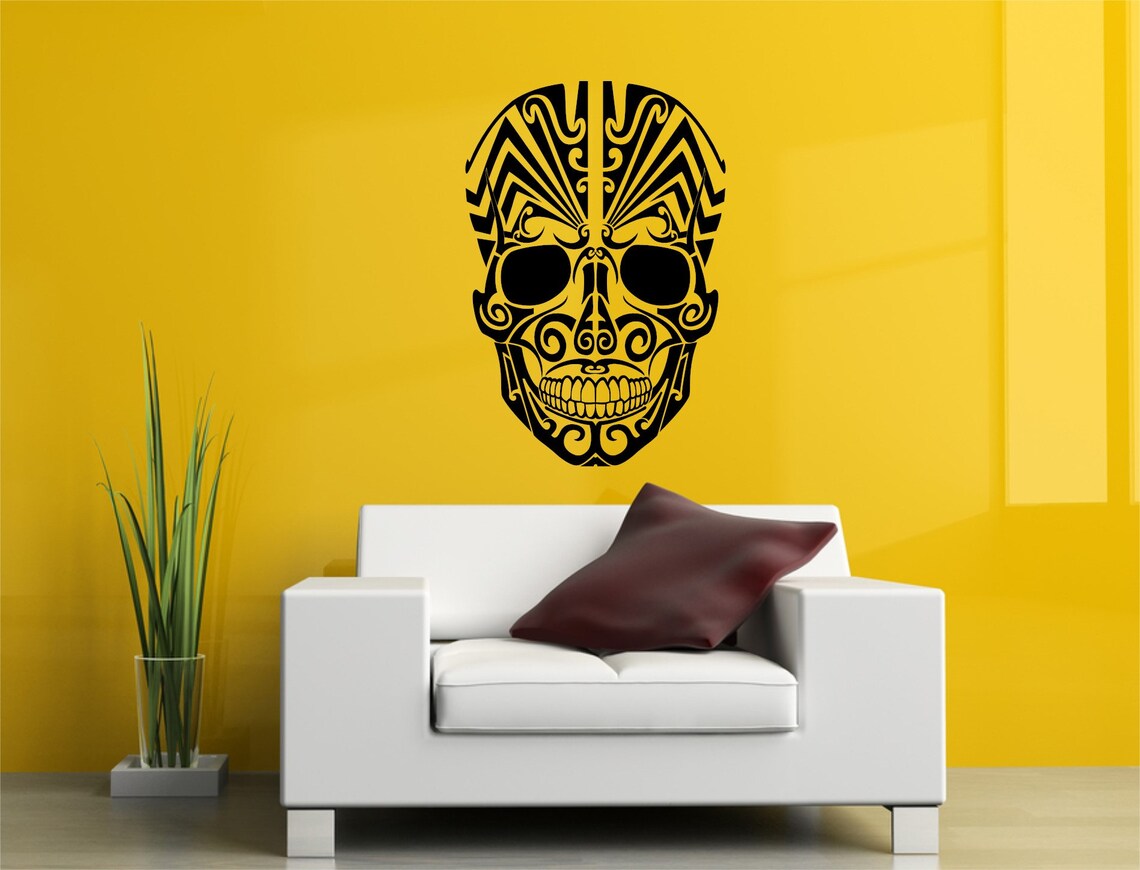 Sugar Skull Tribal Skull Wall Decal Vinyl Decor Nursery Decal - Etsy