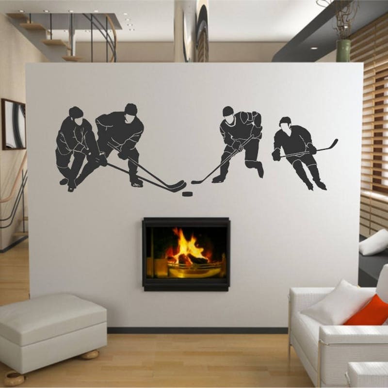 Hockey Wall Decal - Etsy