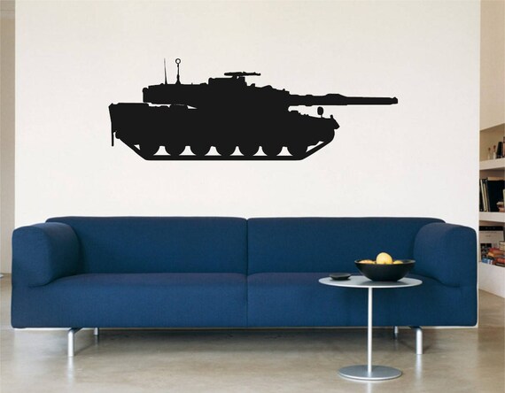 Large Army Tank Vinyl Wall Art Sticker Decal Boys Children | Etsy