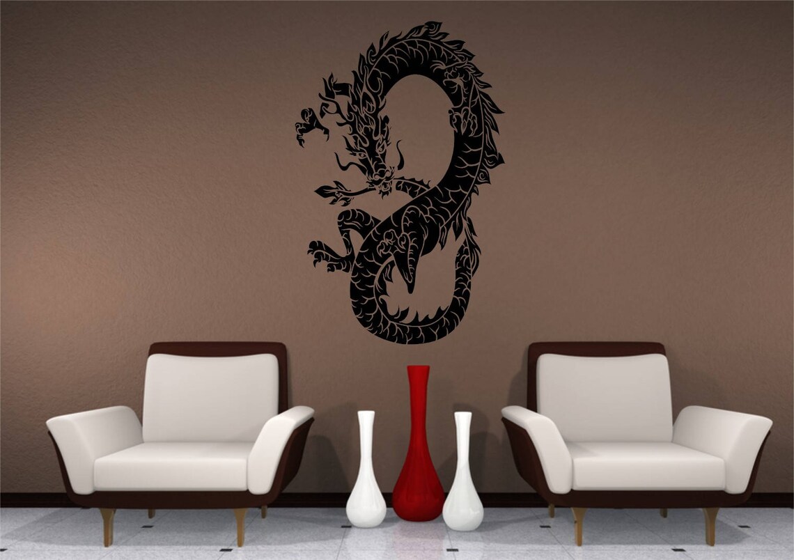 Dragon Wall Art Chinese Dragon Wall Decal Vinyl Decor Nursery - Etsy