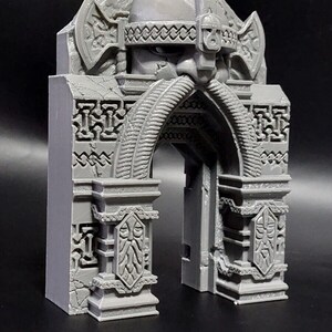 Dwarf Temple Gate With Light up Led / Dwarven Gate Printed Fantasy ...