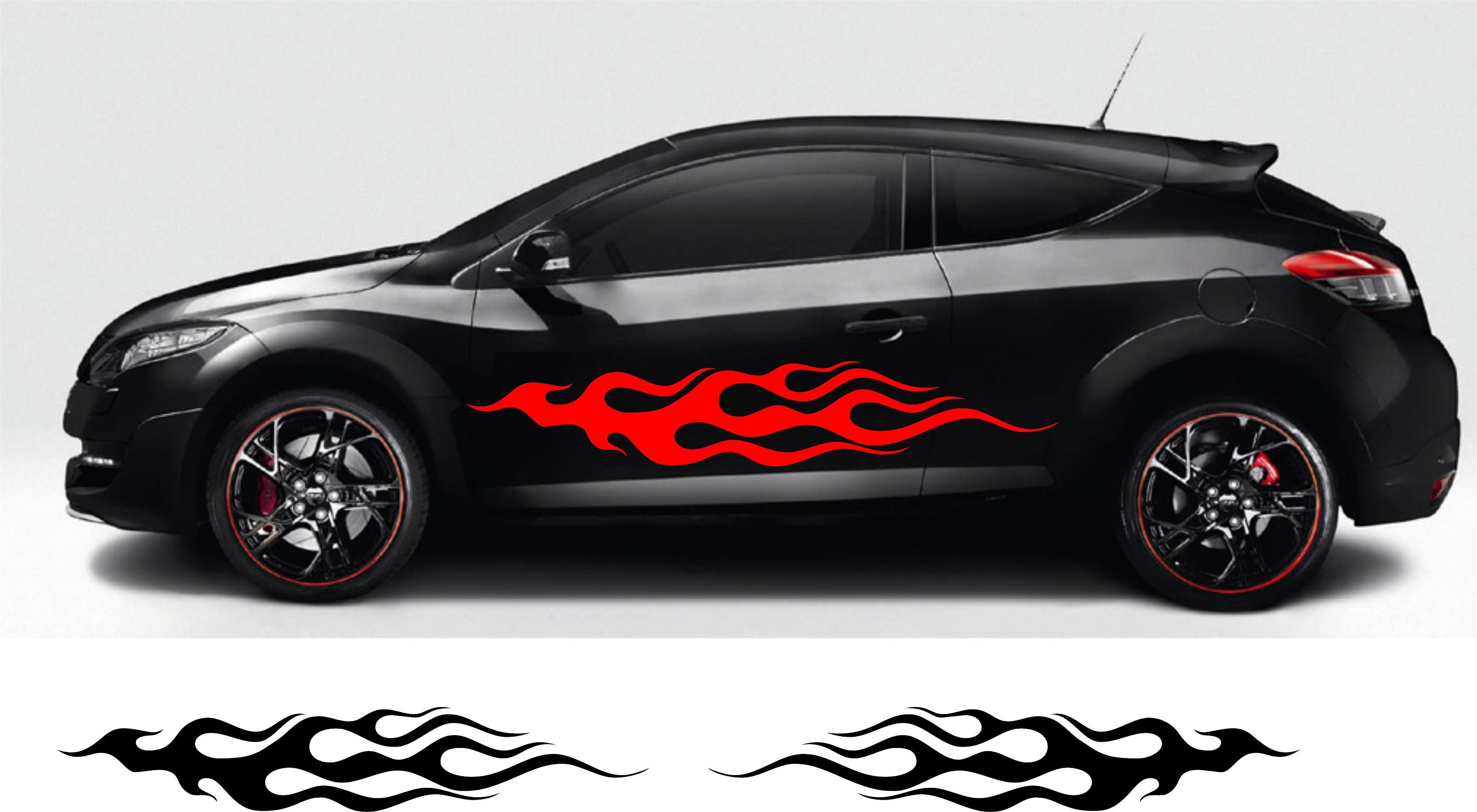Large Car Flame Side Decal Sticker Art Decal Wall Decal Vinyl - Etsy