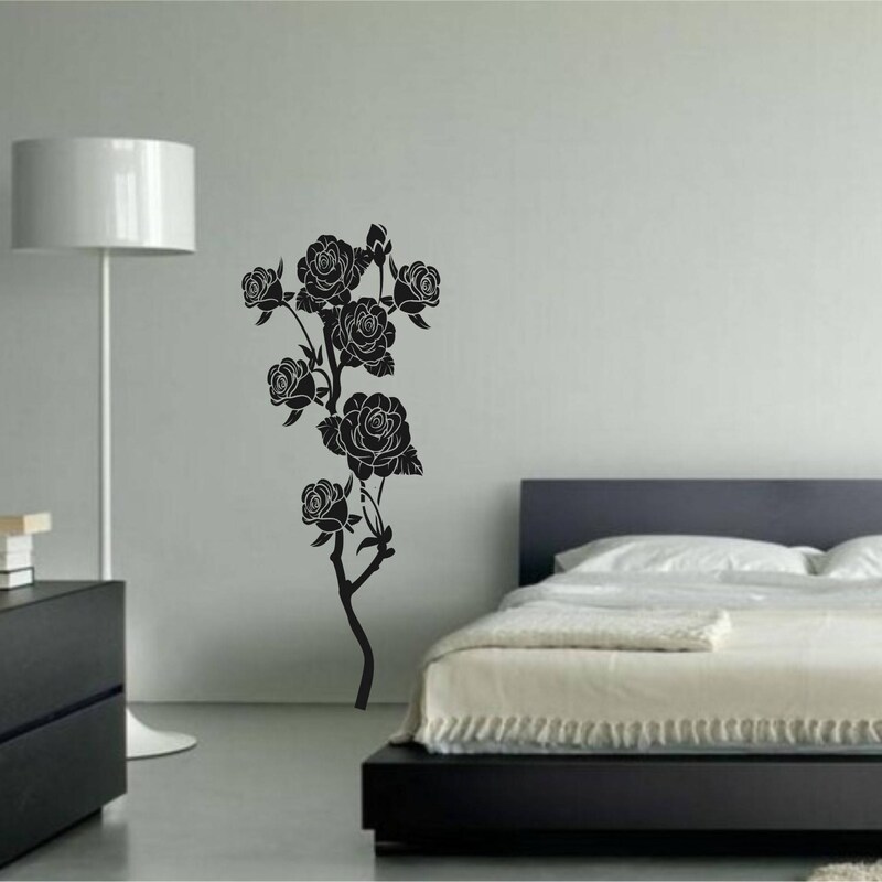Rose Wall Decal - Etsy