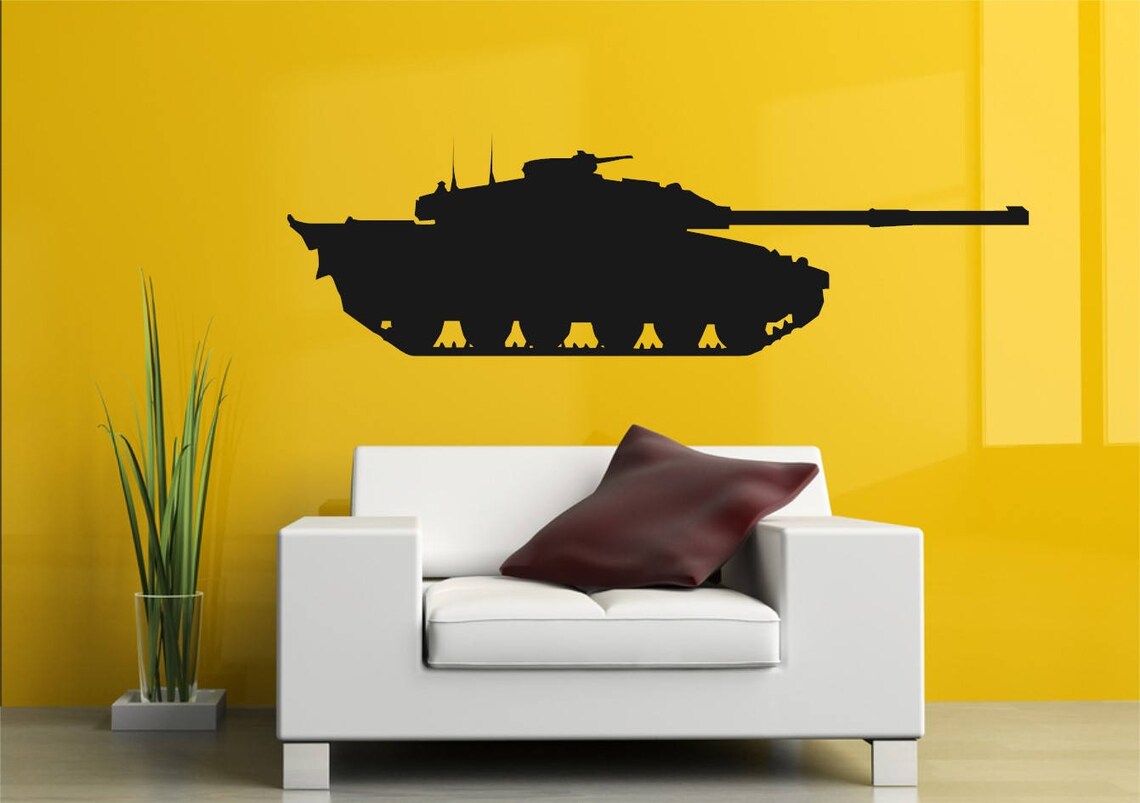 Large Army Tank Vinyl Wall Art Sticker Decal Boys Children - Etsy