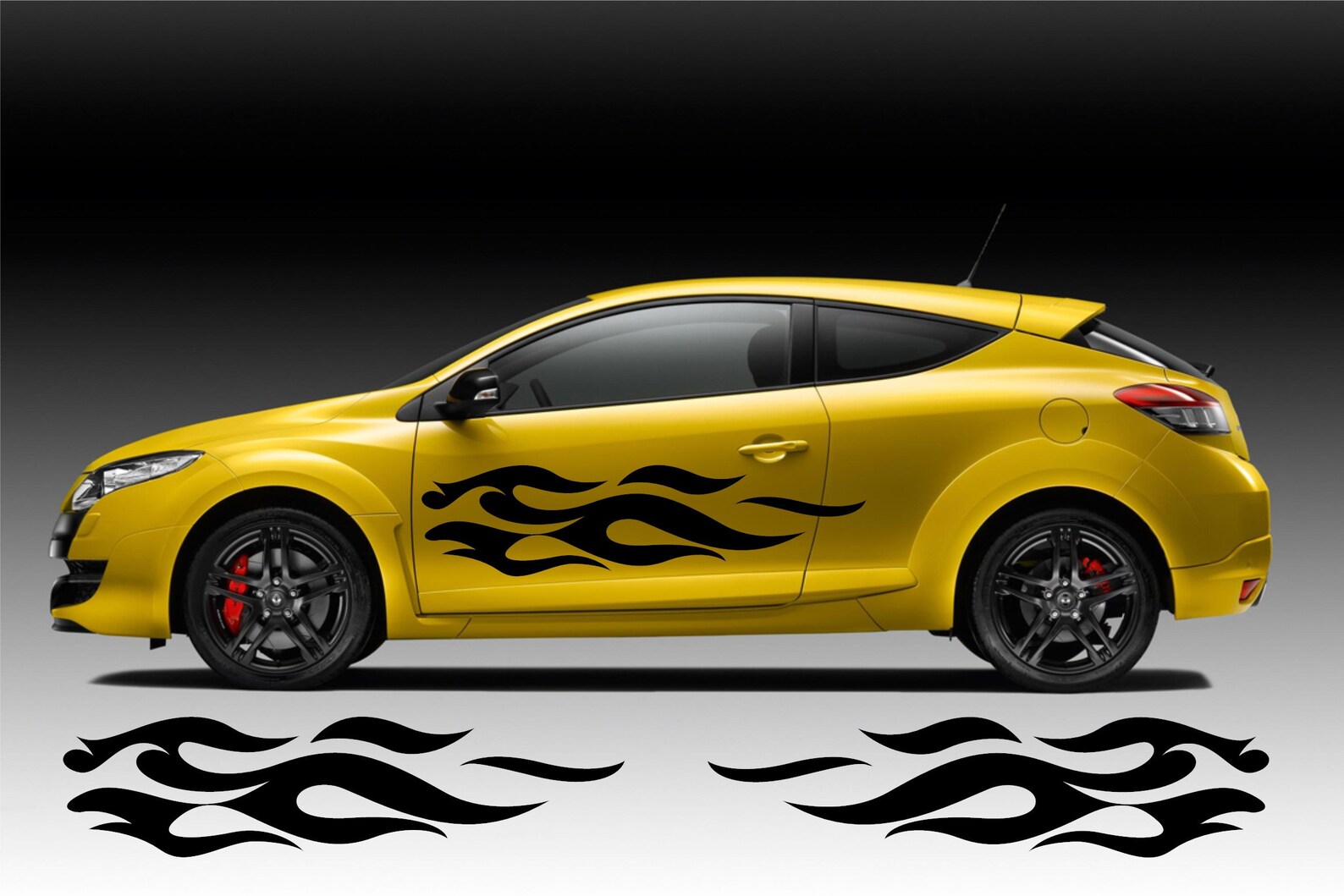 Large Car Flame Side Decal Sticker Art Decal Wall Decal Vinyl - Etsy