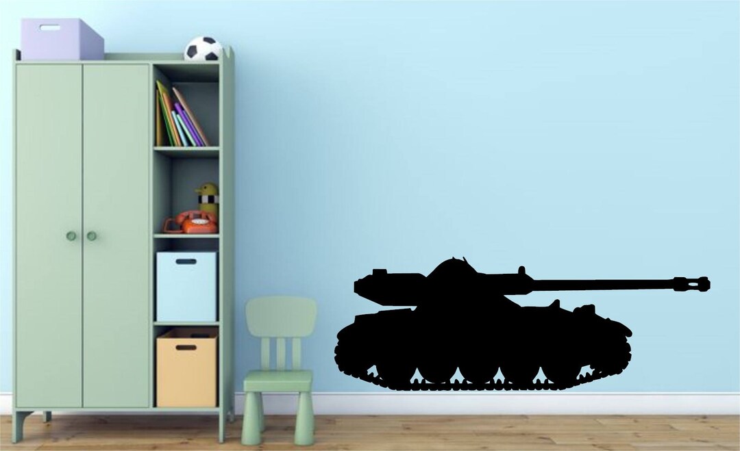 Large Army Tank Vinyl Wall Art Sticker Decal Boys Children Toys Play ...