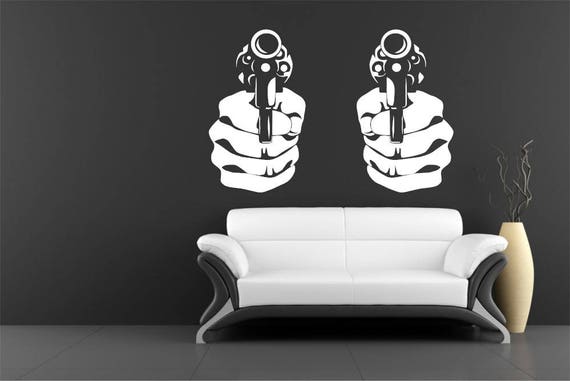 Revolver Handgun Wall Decal Vinyl Decor Nursery Decal Baby - Etsy