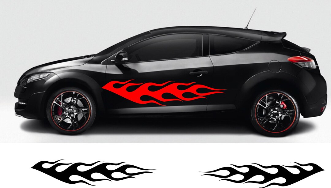Large Car Flame Side Decal Sticker Art Decal Wall Decal Vinyl - Etsy